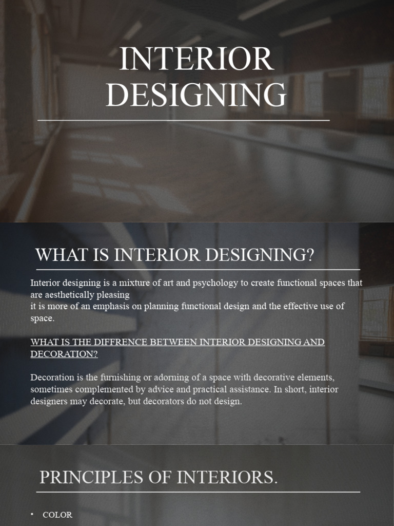 Interior Design Introduction | PDF