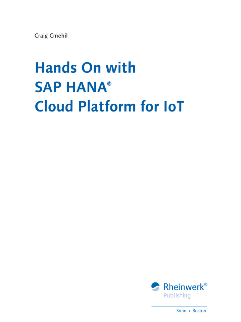 Hands On With Sap Hana Cloud Platform For Iot Pdf