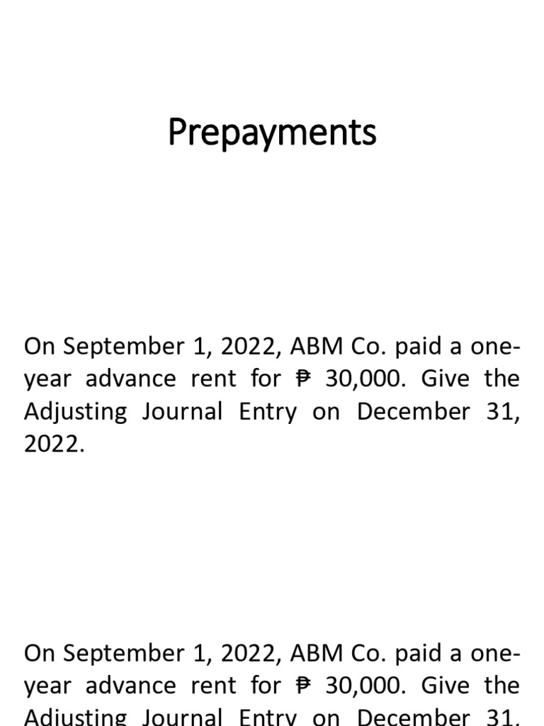 Prepayment and Deferrals | PDF | Deferral | Financial Accounting