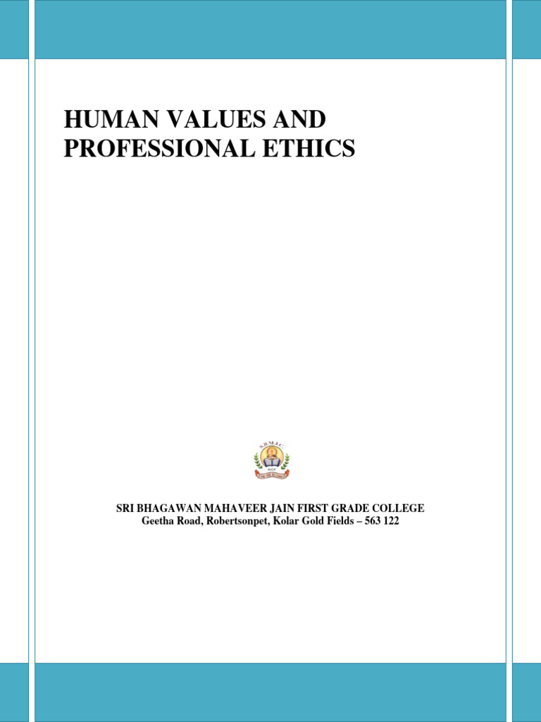 7.1.15. Human Values and Professional Ethics | PDF