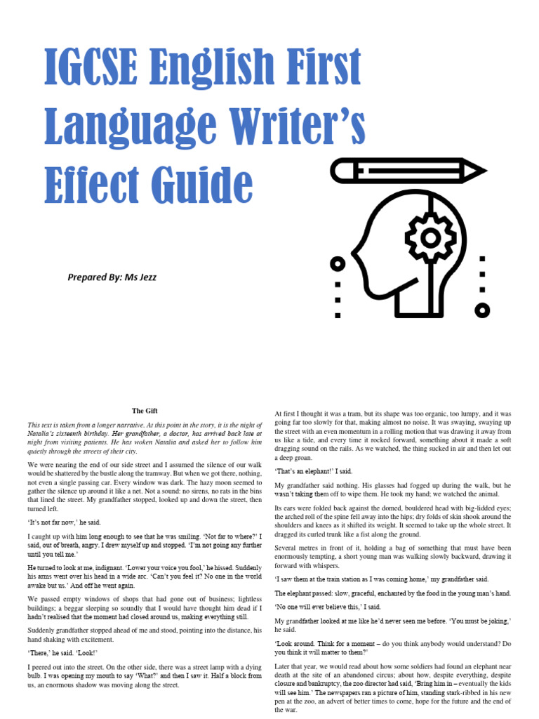 Writer's Effect | PDF | Elephant