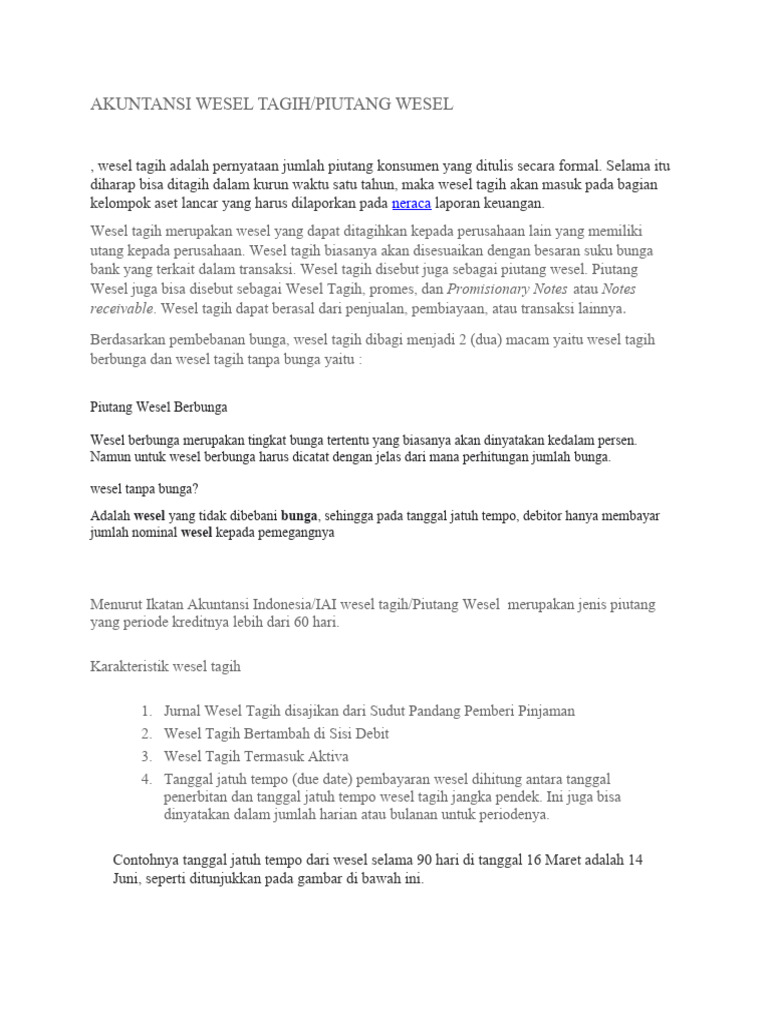 Akuntansi Wesel Tagih | PDF