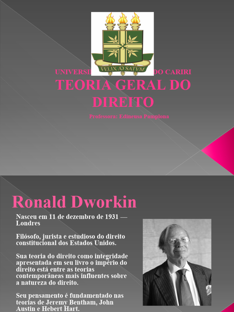 Slide-RONALD DWORKIN | PDF | Juiz | Ciência Política