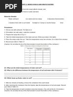 Specific Heat Capacity: Land vs. Water | PDF | Heat | Temperature