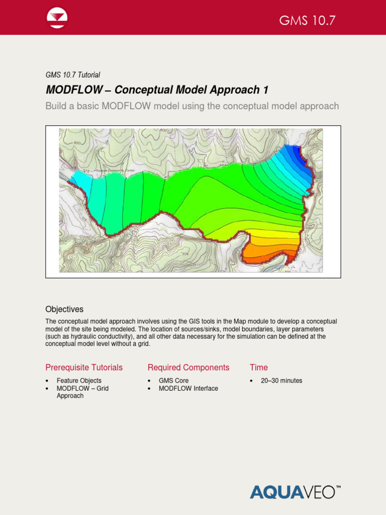 Modflow Conceptualmodelapproach1 Pdf River Groundwater