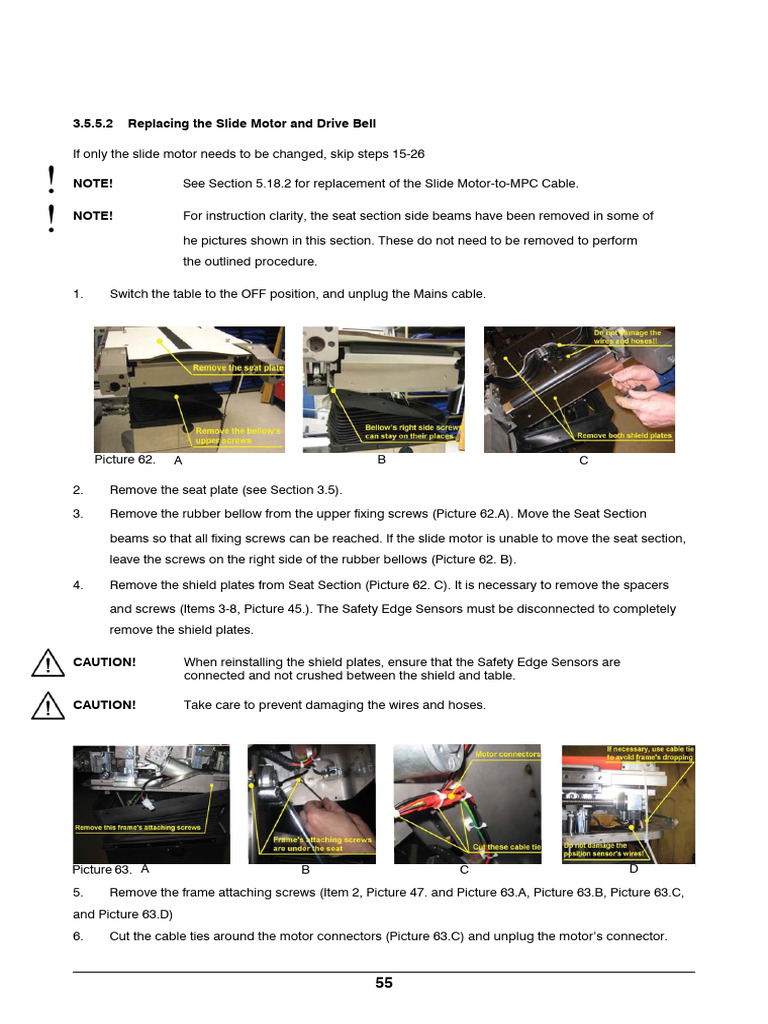 Slide Motor Replacement Guide | PDF | Belt (Mechanical) | Electrical ...