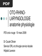 Anat Physio ORL | PDF | Oreille | Système vestibulaire