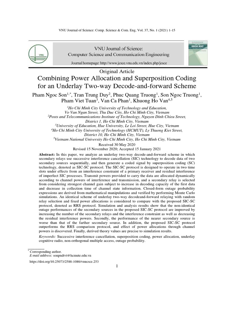 Combining Power Allocation And Superposition Coding For An Underlay Two Way Decode And Forward