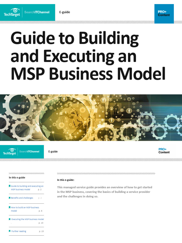Guide To Building and Executing An MSP Business Model | PDF | Sales | Business Model
