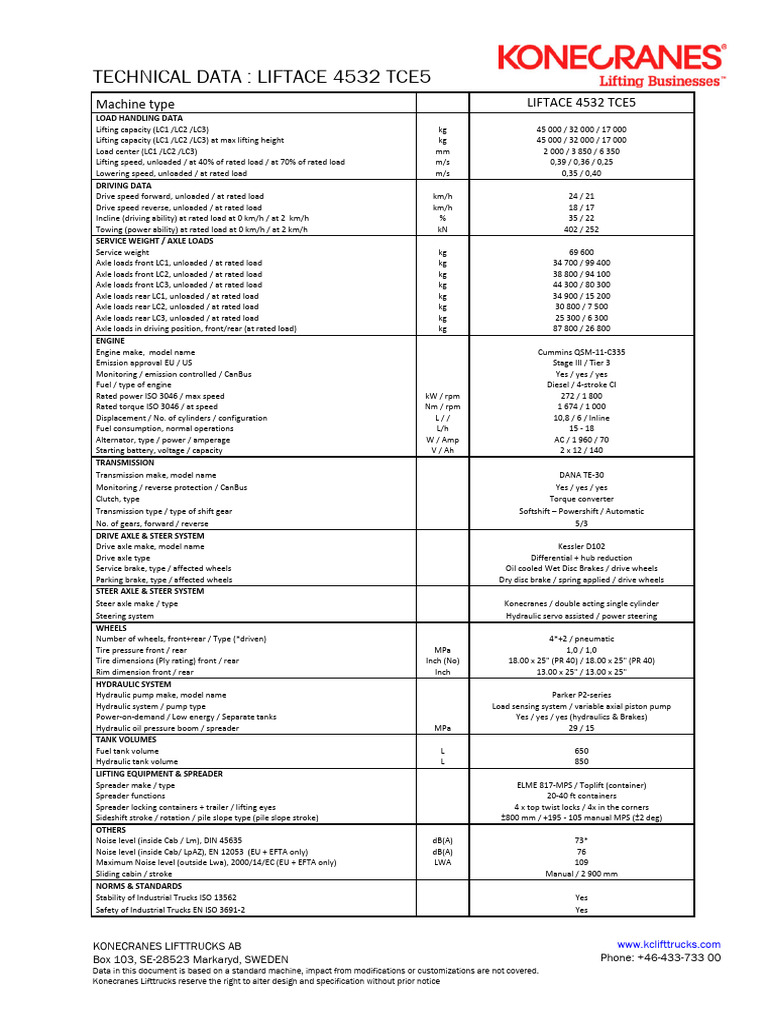 TDS 4532 Tce5 1 | PDF | Axle | Clutch