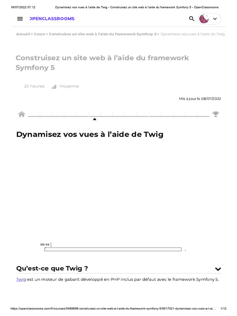 Dynamisez Vos Vues À L'aide de Twig - Construisez Un Site Web À L'aide Du Framework Symfony 5 ...
