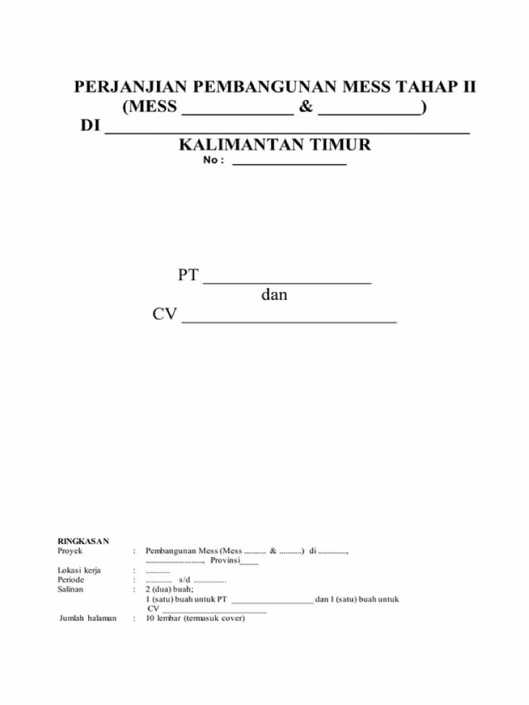 Document Pembangunan Mess | PDF