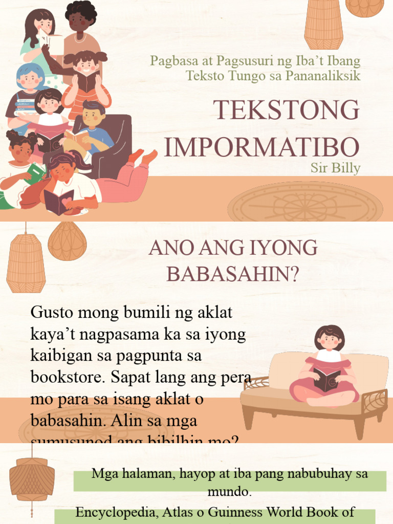 Pagbasa 3rd - Tekstong Impormatibo | PDF