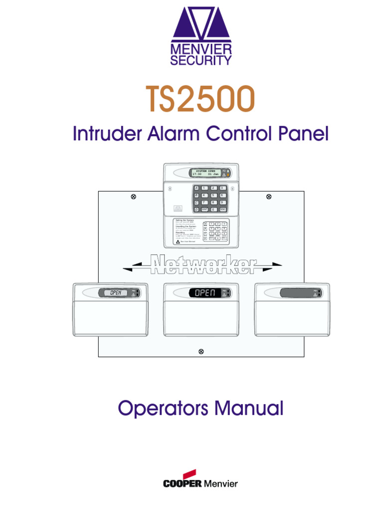 TS2500 User Guide | Download Free PDF | Security Alarm | Menu (Computing)