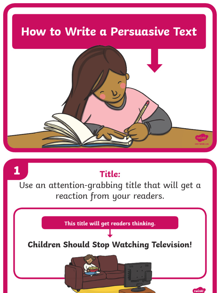 Au L 53232 How To Write A Persuasive Text Display Posters - Ver - 1 ...