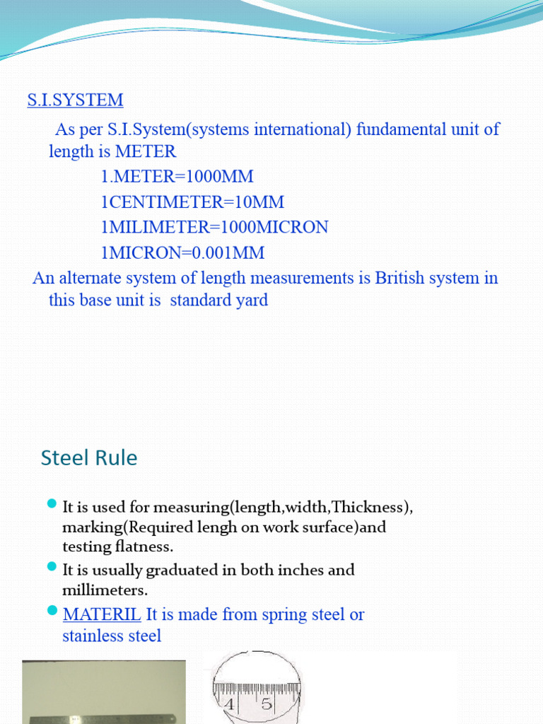 2.1steel Rule Types | PDF | Length | Equipment