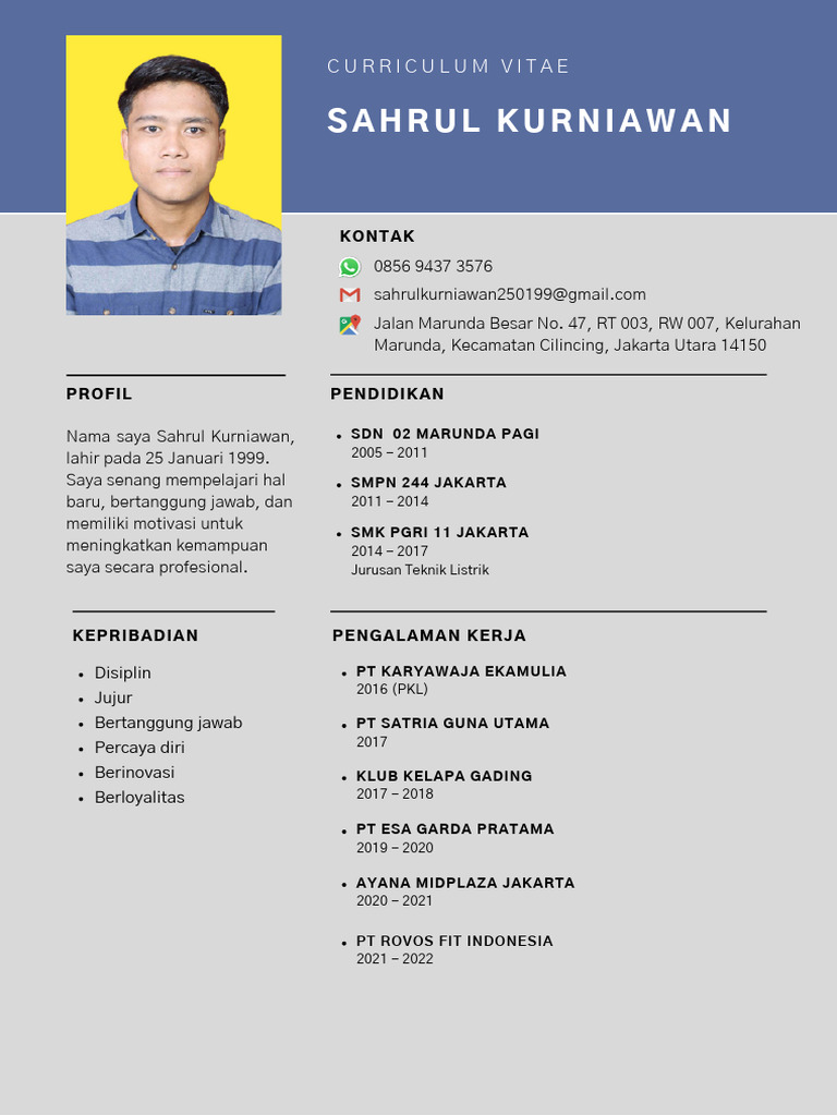 CV Syahrul K | PDF