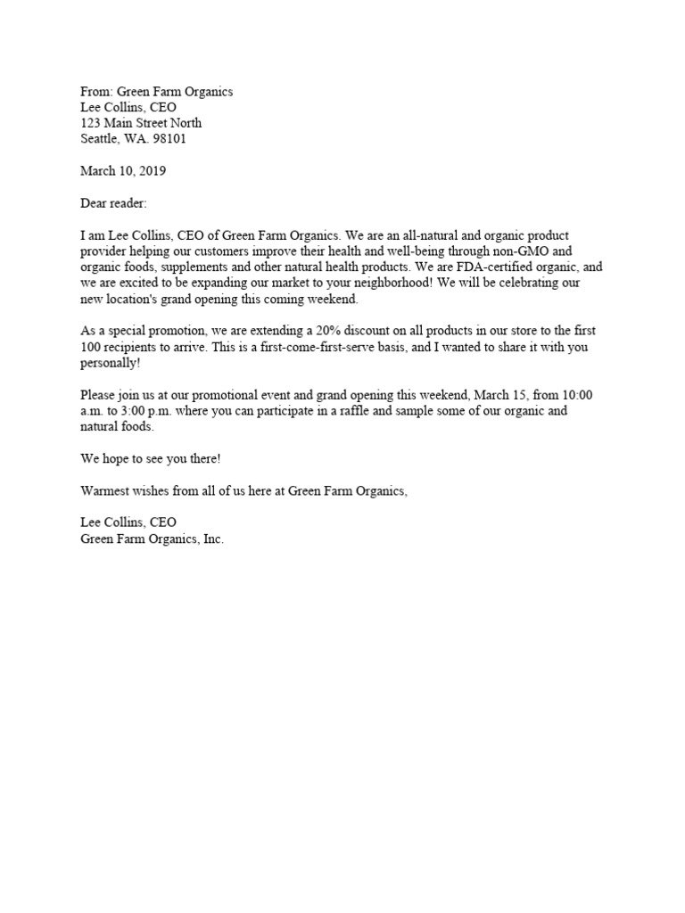 Business To Customer Introduction Letter | PDF