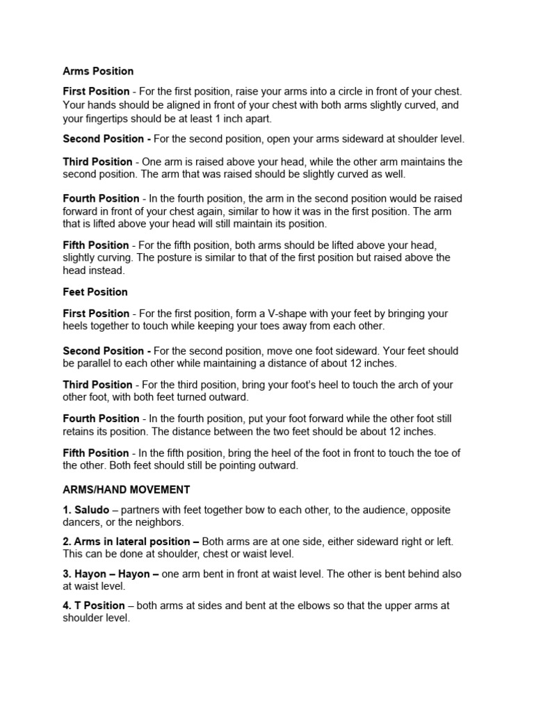 Arms Position | Download Free PDF | Foot | Anatomical Terms Of Motion