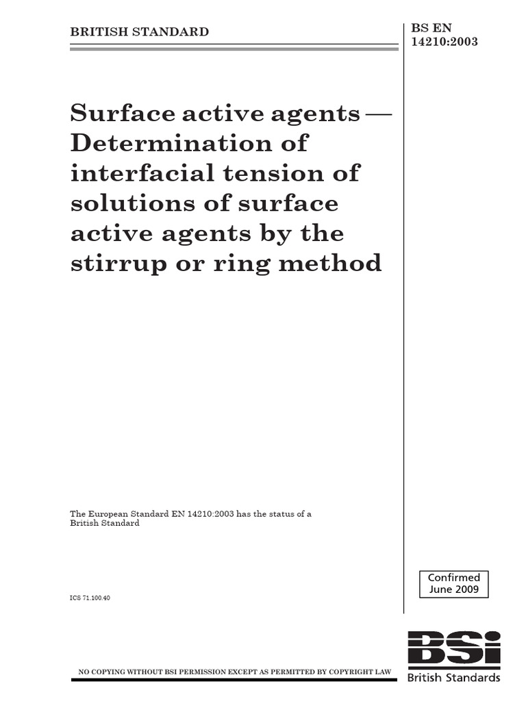 BS en 14210-2003 | PDF | Applied And Interdisciplinary Physics | Physical Sciences