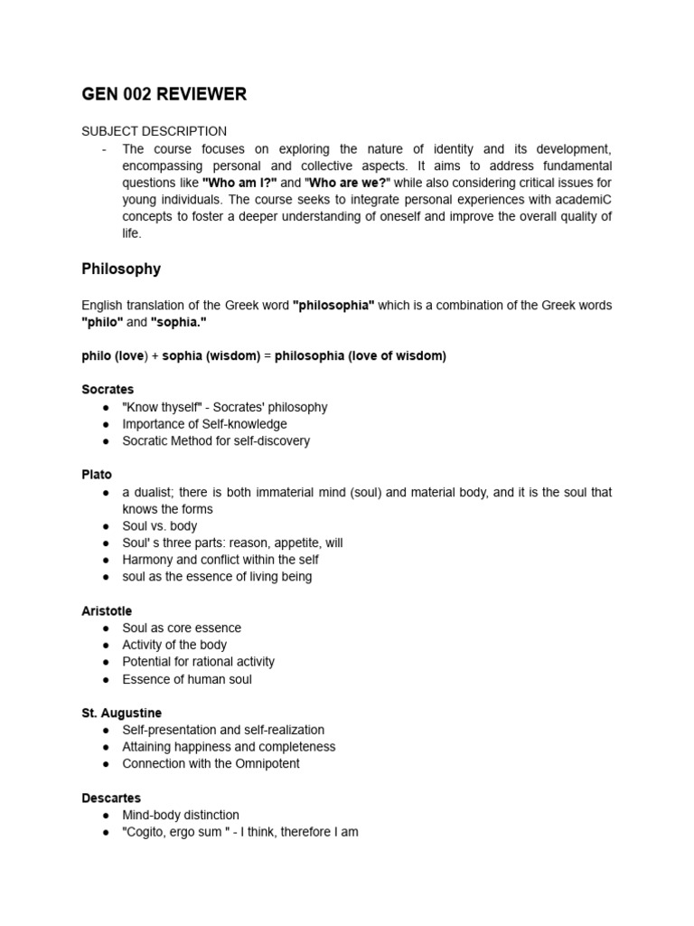 Gen 002 Reviewer | PDF