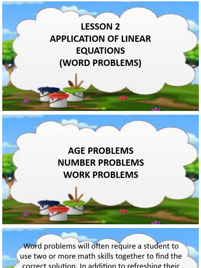 Application of Linear Equations | PDF