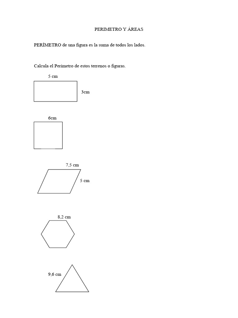 Perimetro y Áreas | PDF