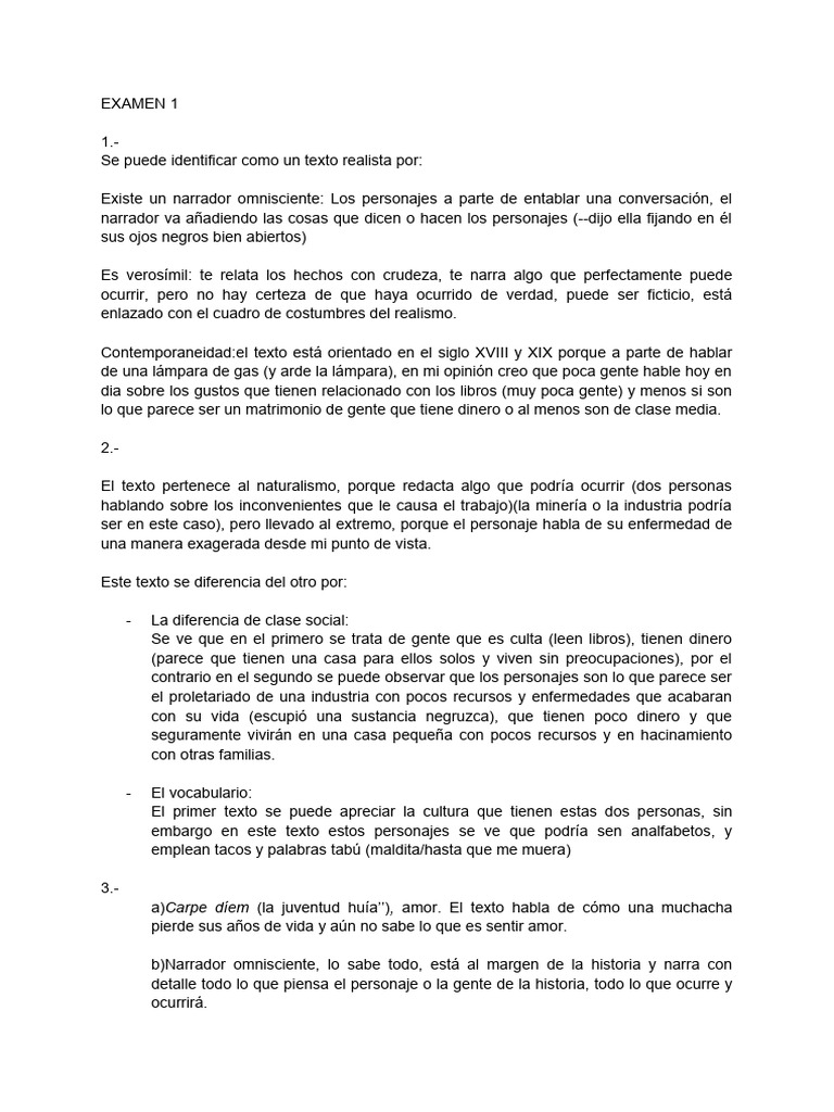 Examen Resuelto Lengua | PDF | Amor | Verdad