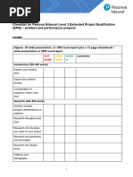EPQ Dissertation Checklist | PDF