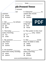 Grade 2 Simple Present Tense Worksheets | PDF | Language Arts ...