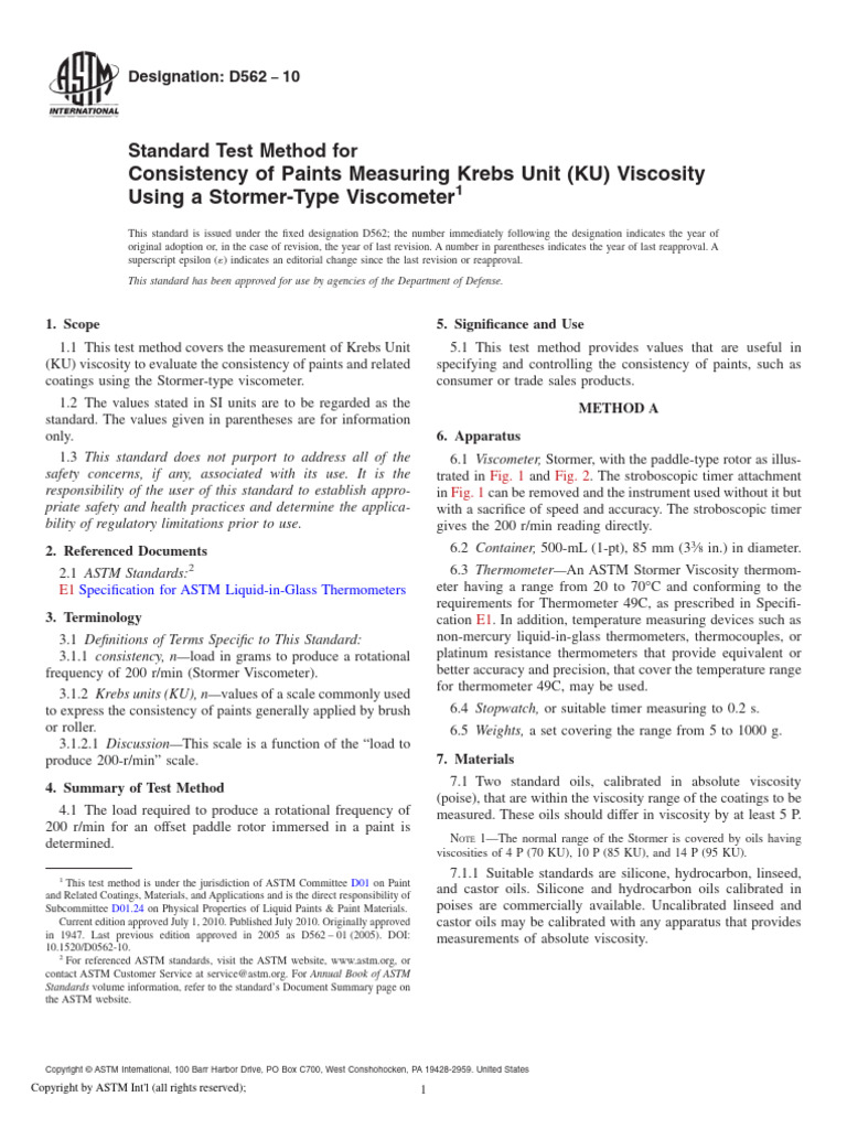 Consistency of Paints Measuring Krebs Unit (KU) Viscosity Using A ...