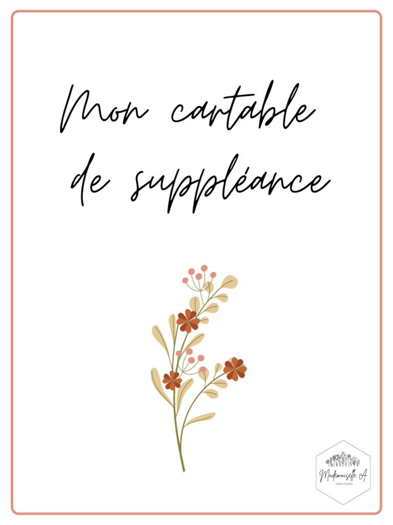 Mon Cartable de Suppléance | PDF