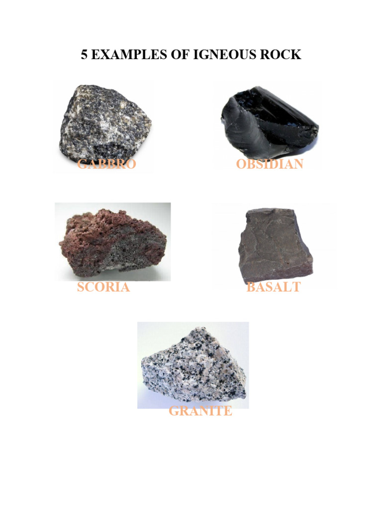 5 Examples Of Igneous Rock Pdf 7617