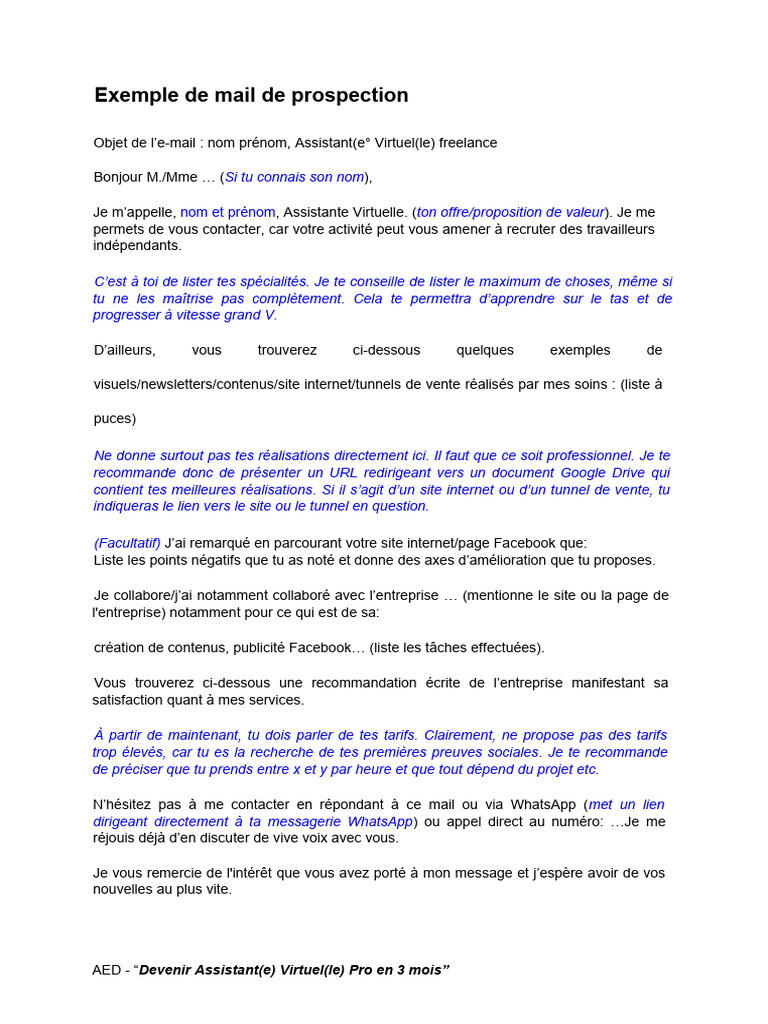 Exemple de mail de prospection efficace | PDF | Ordinateurs