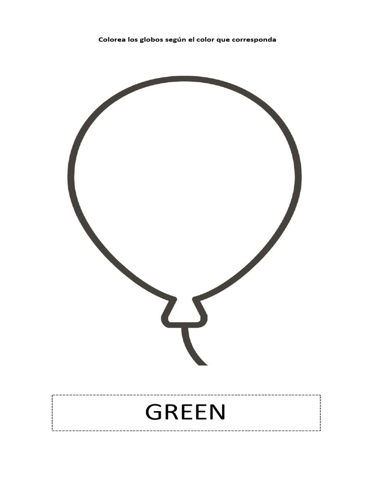 Colorea Los Globos Según El Color Que Corresponda | PDF | Artes del ...