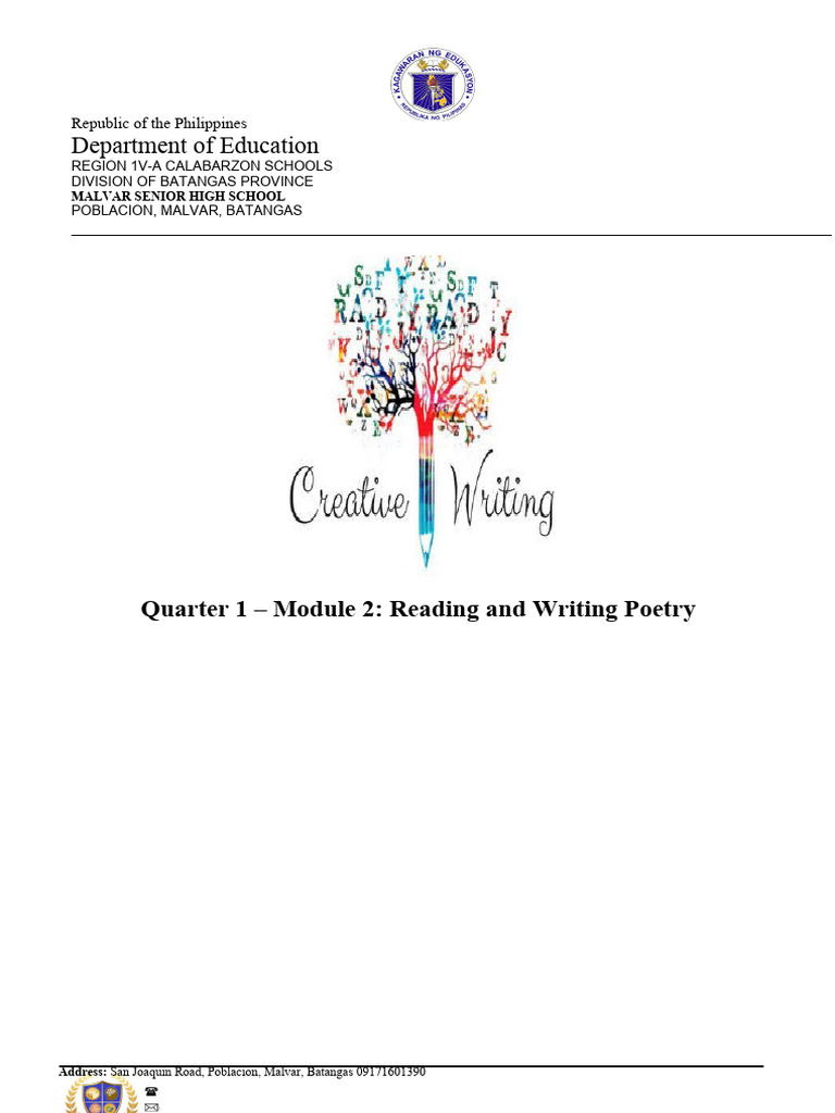 Creative Writing Module 2 | Download Free PDF | Poetry | Metre (Poetry)