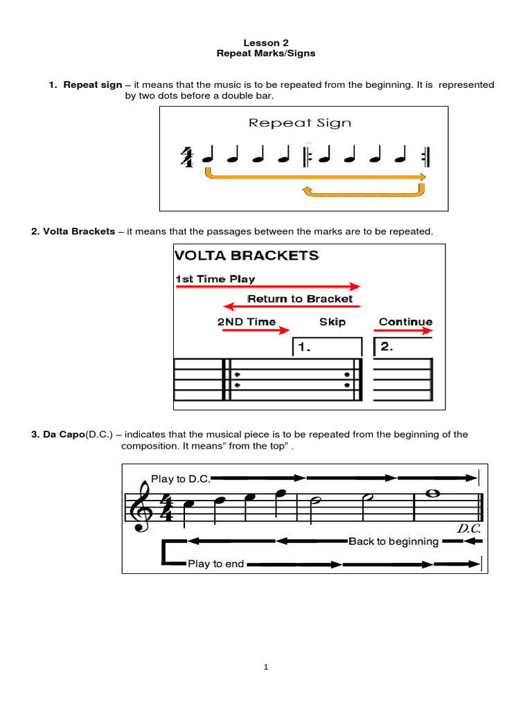 Repeat Marks - Signs | PDF