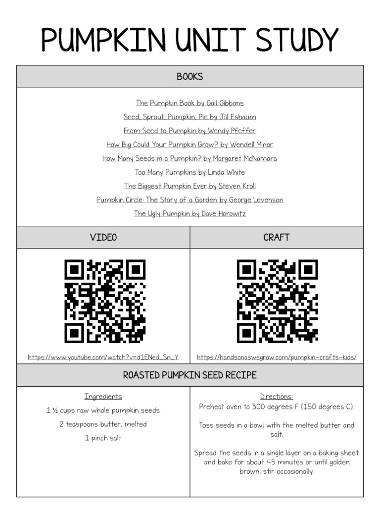 Pumpkin Unit Study | PDF