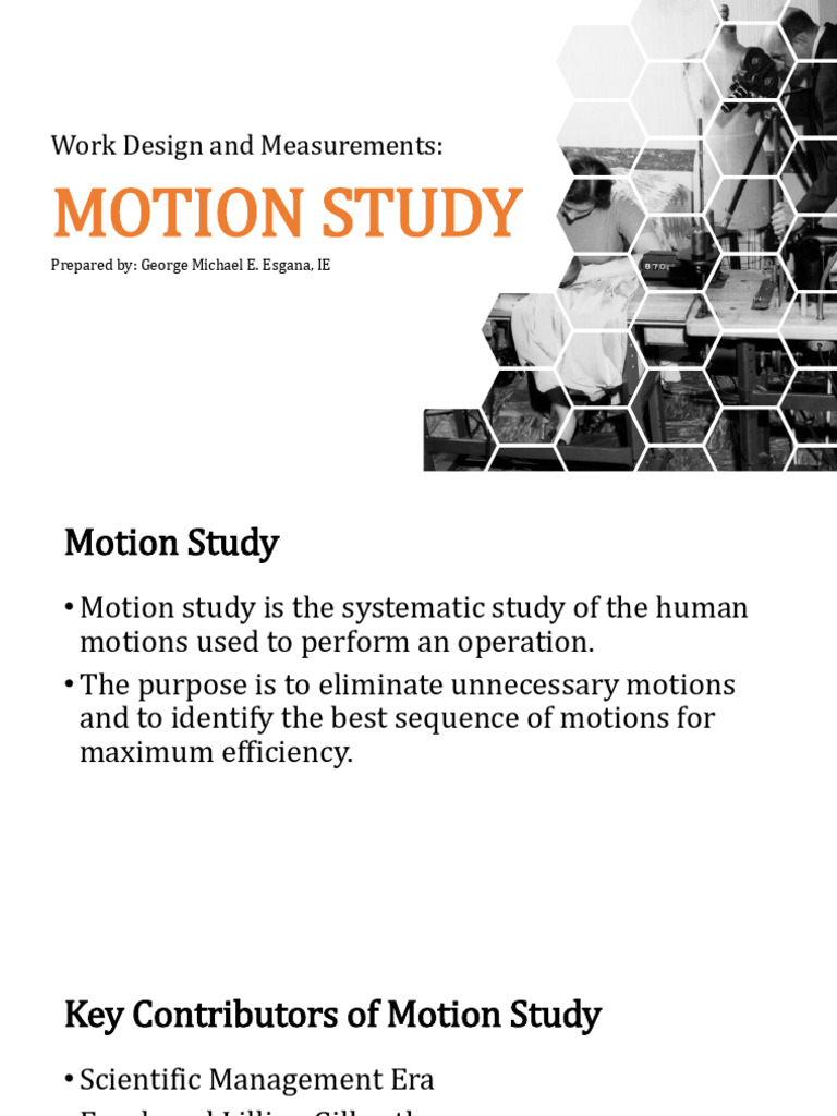 Motion Study | PDF | Industrial Engineering | Secondary Sector Of The ...