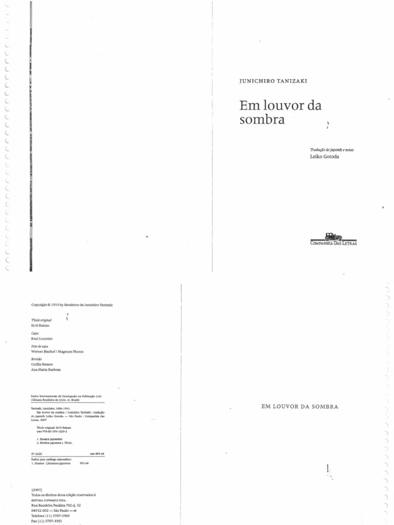 Em Louvor Da Sombra | PDF | Japão | Banheiro