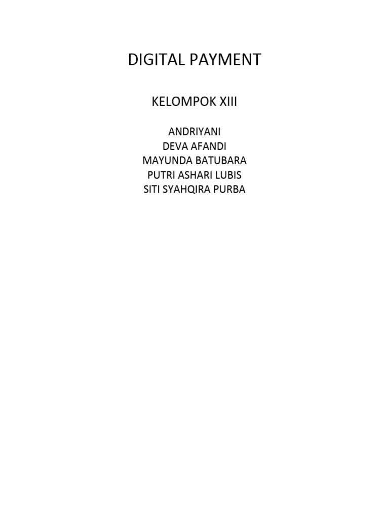 Pengertian dan Keamanan Digital Payment | PDF