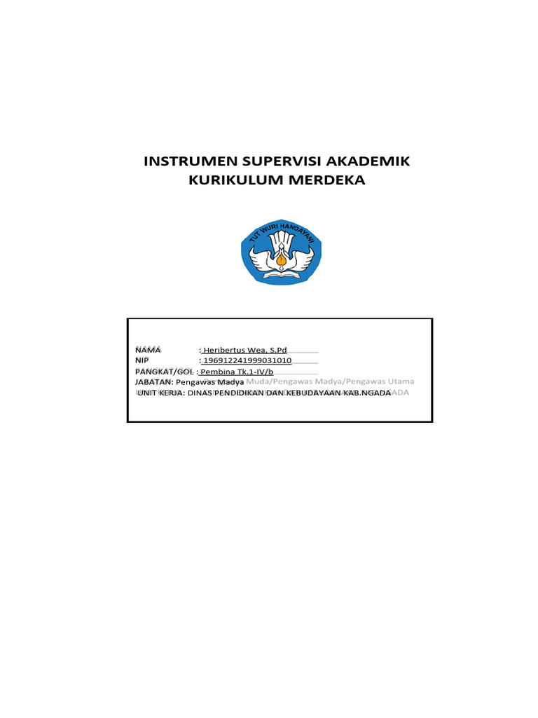Instrumen Supervisi Akademik Kurmer | PDF