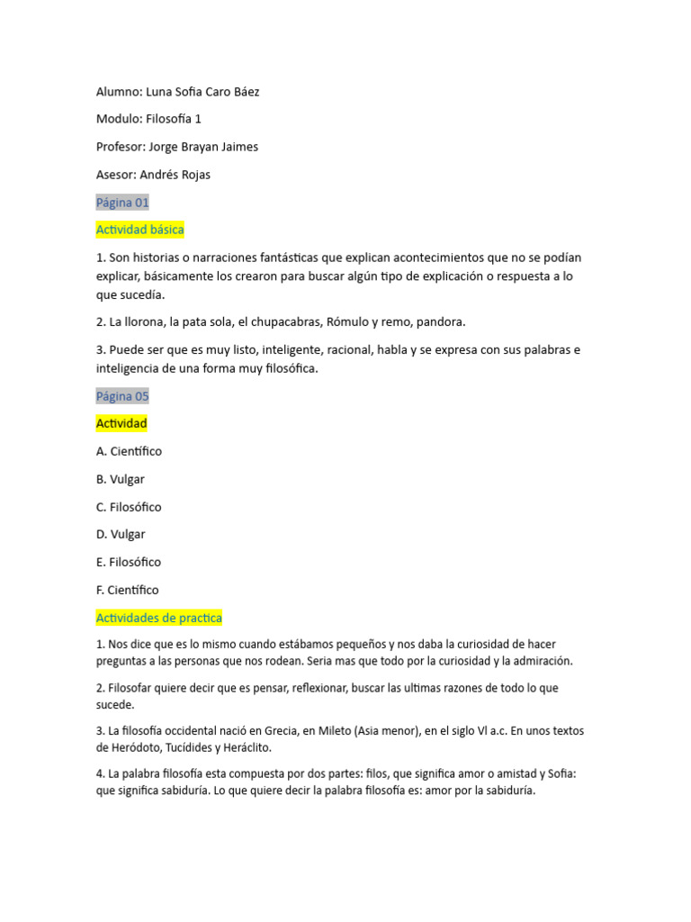 Modulo Filosofia 1 Luna | PDF | Platón | Aristóteles