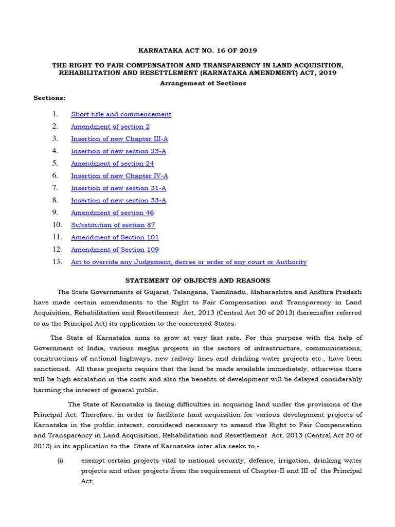 The Right To Fair Compensation and Transparency in Land Acquisition ...