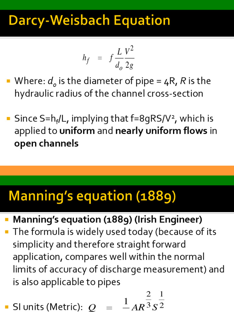 WR212 Lecture3 Flow and Best Section Use Final 21 22 | PDF | Science ...