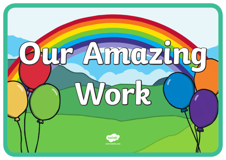 t c 2549098d Our Amazing Work Display Banner a4 | PDF