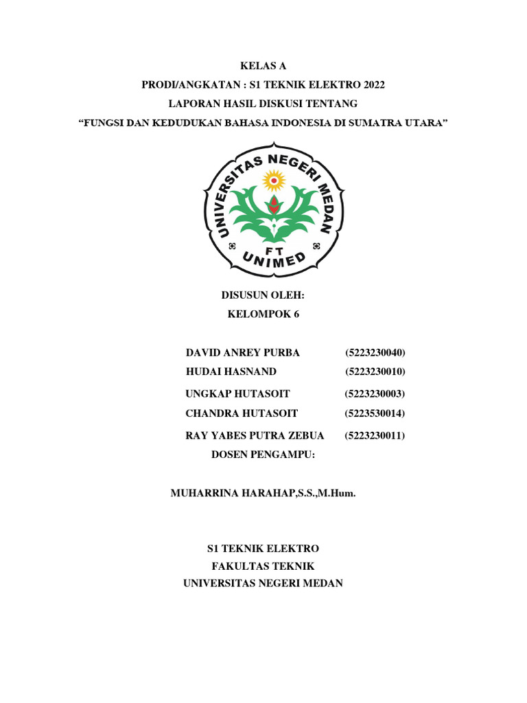 Fungsi & Kedudukan Bahasa Indonesia Kel 6 | PDF