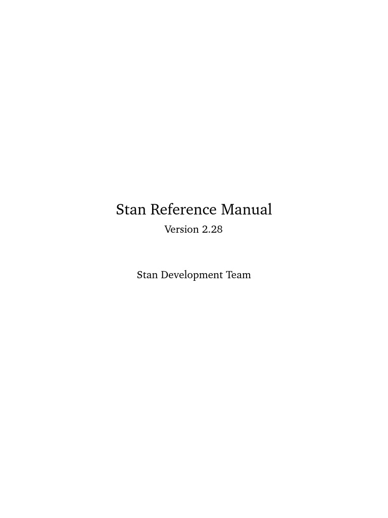 Stan Reference Manual 2 28 | PDF | Matrix (Mathematics) | Parameter (Computer Programming)