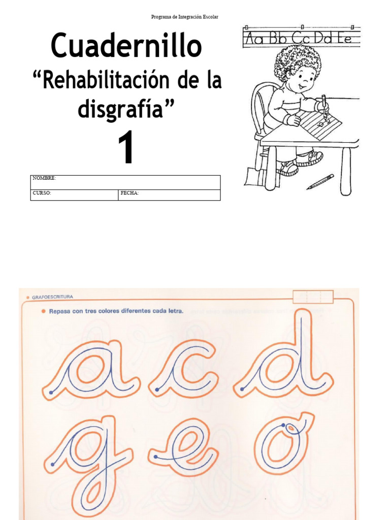 Cuadernillo Disgrafía | PDF