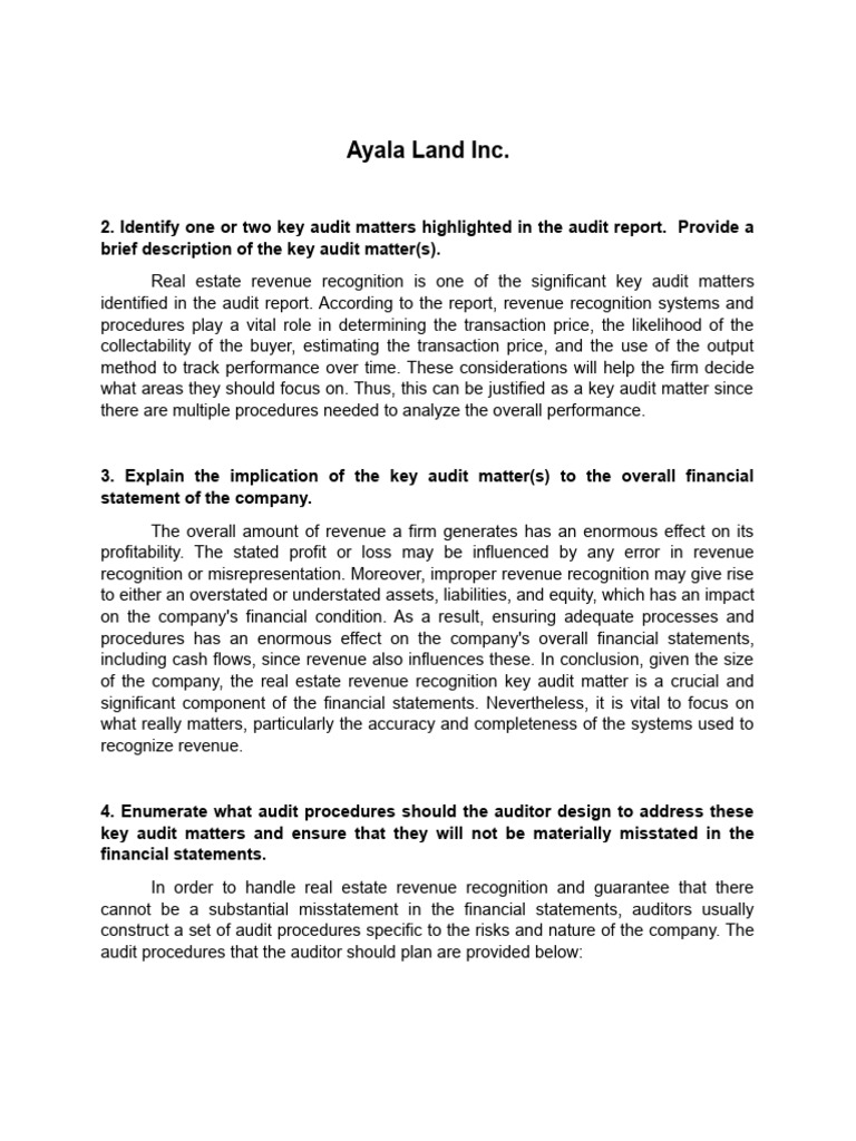 Auditing Assignment | PDF